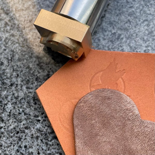 Custom Leather Stamp Maker , Customized Brass Embossing Stamp With ...