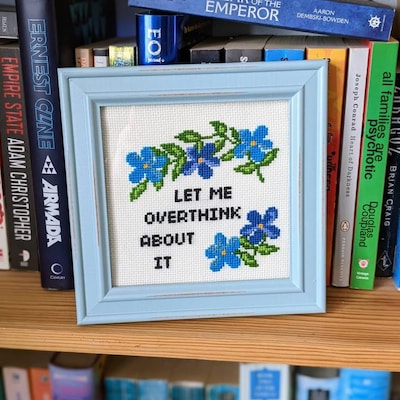 Let Me Overthink About It, Funny/rude/offensive Cross Stitch Kit - Etsy UK