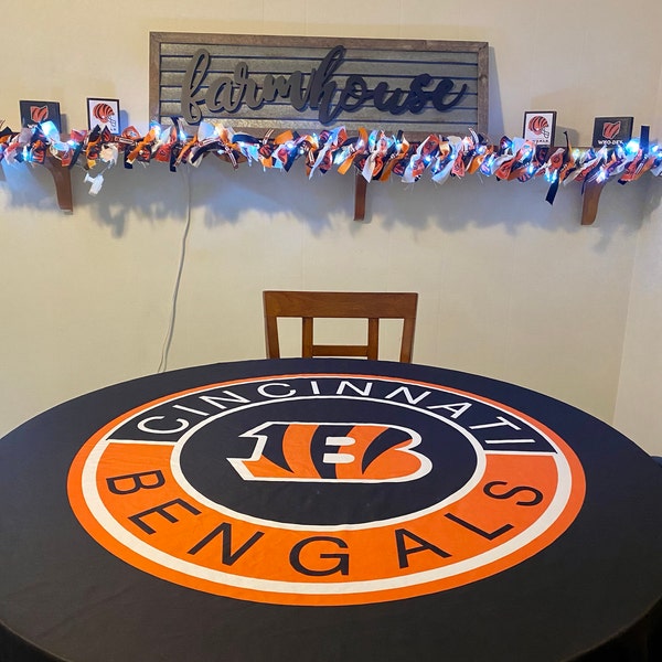 Cincinnati Bengals Decor, Fall Decor, Football Sign, Tiered Tray Decor ...