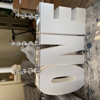 30 Tall Large PROM Table Base Foam Letters 8 Deep Letters Party Decor ...