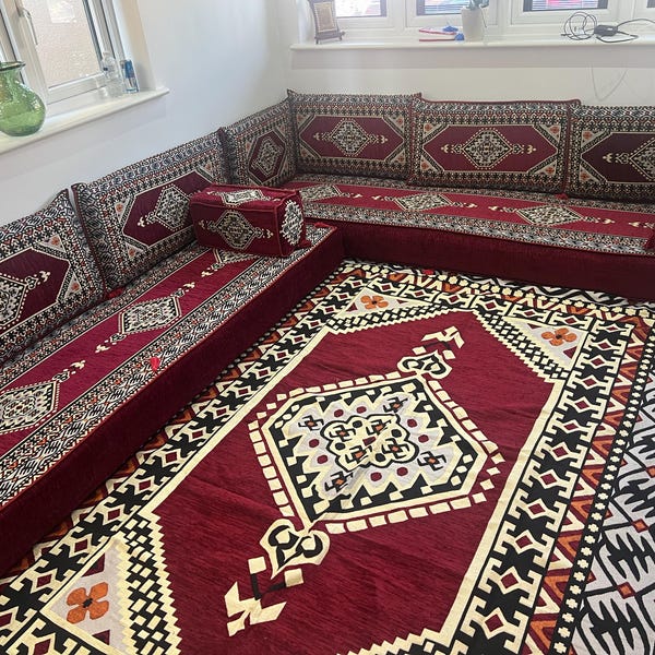 8 Thick Magic Blue Arabic Sofa Set,arabic Majlis,sectional Sofa,living ...