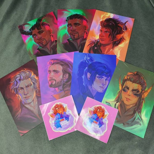 BG3 Origins Portraits (postcard Size) - Etsy
