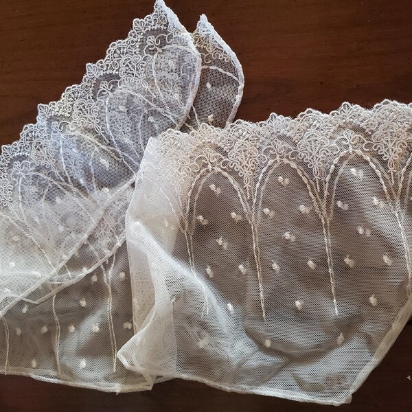 Net Lace Cap-18th Century Reproduction-white or Ivory-scallop Edge ...