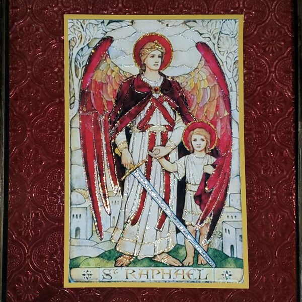 Archangel Raphael Decal, Hand-embellished - Etsy