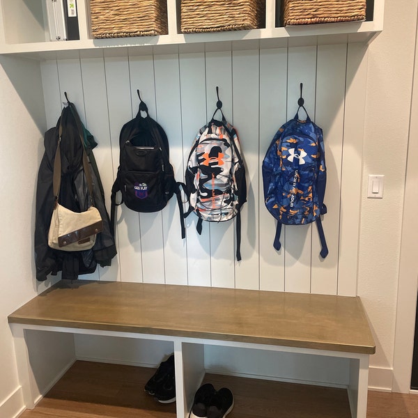 Rustic Cast Iron Coat Hooks 5 Pack Wall Mounted Farmhouse Decor square ...