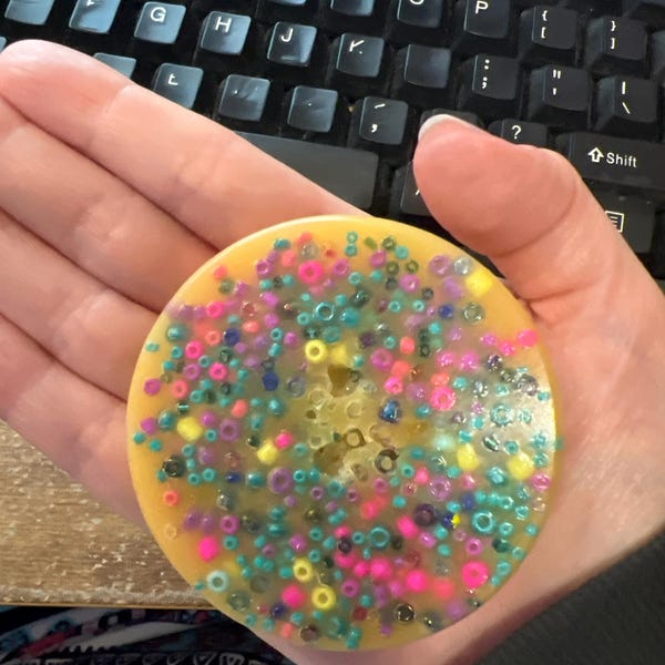 Picking Popping Fidget Pick Palette Toy Black and Yellow Texture to ...