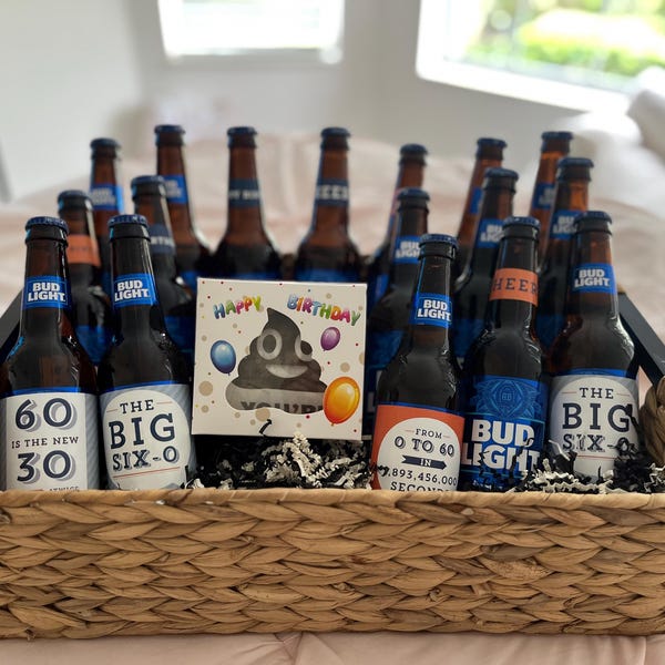 60th Birthday Beer Labels Cheers to 60 Years 60th Birthday for Men 60th ...