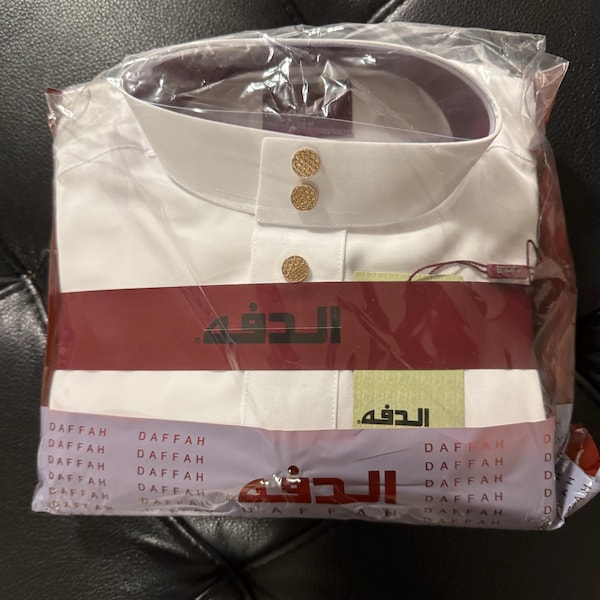 Mens Saudi Thobe Al-aseel Black Kandura/dishdashah/jubbah/kamiss/qamees ...