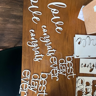 Wedding Photo Booth Props Word Cutouts for Wedding Photo Booth DIY ...