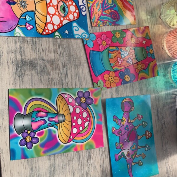 Mini Trippy Prints | Print Collection 4 - Etsy