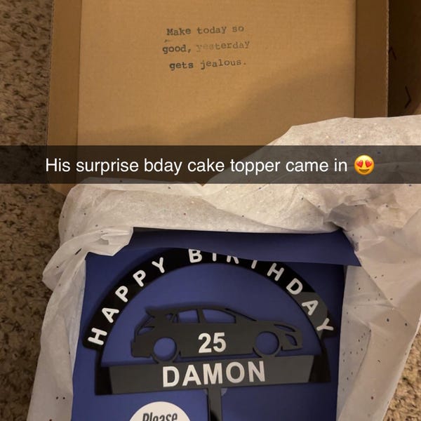 Birthday Cake Topper| Mazdaspeed3 2nd Gen Cake Topper | Personalized ...