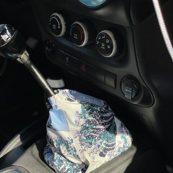 Blue Flowy Big Japanese Wave Shift Boot OR Handbrake Boot Cover ...