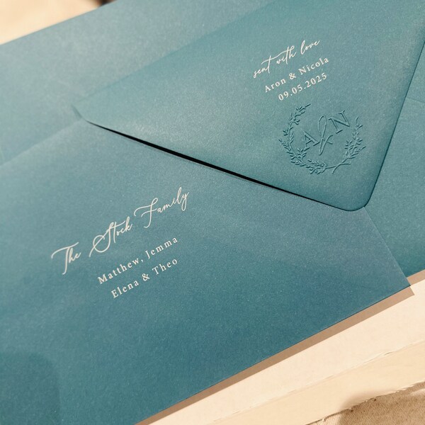 Premium Powder Blue Envelopes 5x7 (133x184mm) US A7 Wedding Invitation ...
