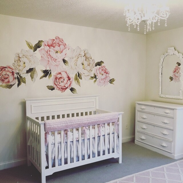 Butterflies and Hanging Vines Wall Decal for Baby Girl Nursery | Etsy