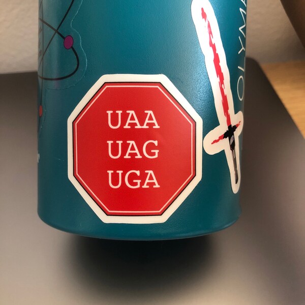 Stop Codon, Vinyl Science Sticker, Biology, Genetics, Geekery, Gift for ...