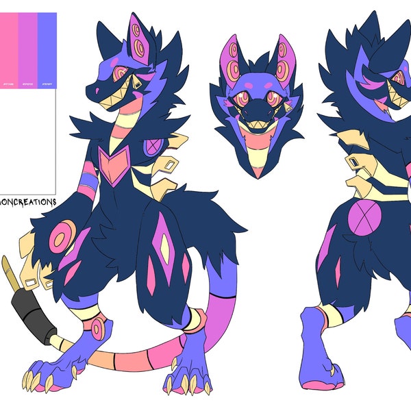 Ampwave - Furry Art Base Ref Sheet - Etsy
