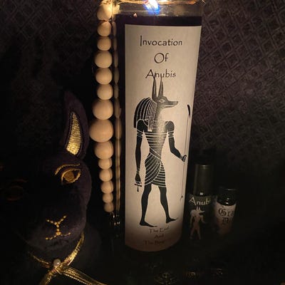 Anubis Ritual Candle. Astral Projection Spell. Reincarnation Candle ...