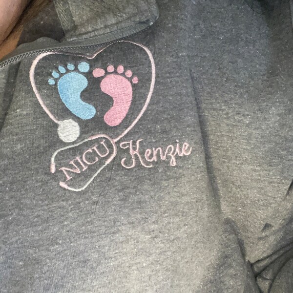 Pediatric Nurse Gift, NICU or PICU Nurse, Baby Feet, Monogrammed, Gift ...