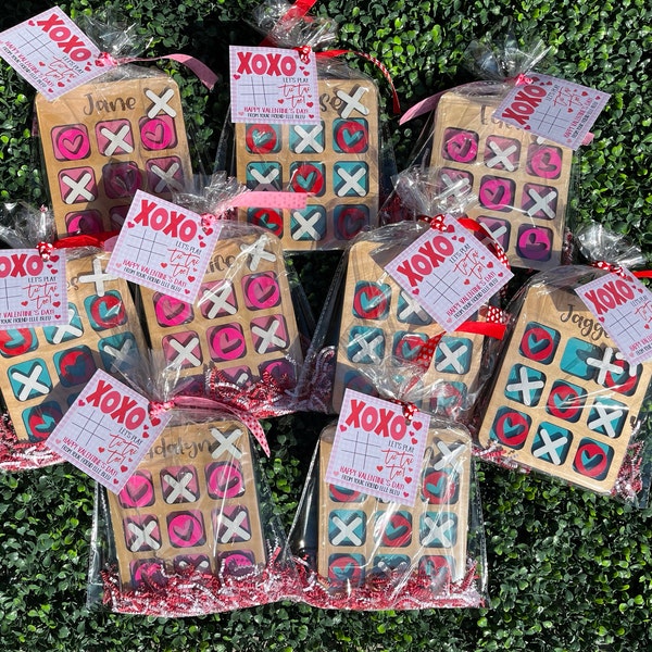 Valentine Tic Tac Toe Gift Tags, Game Candy Valentine Gift Classroom ...