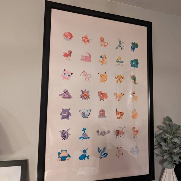 Pokémon Gradient Gen 1 Print Minimal Pokemon Art Cozy Games Pokemon ...