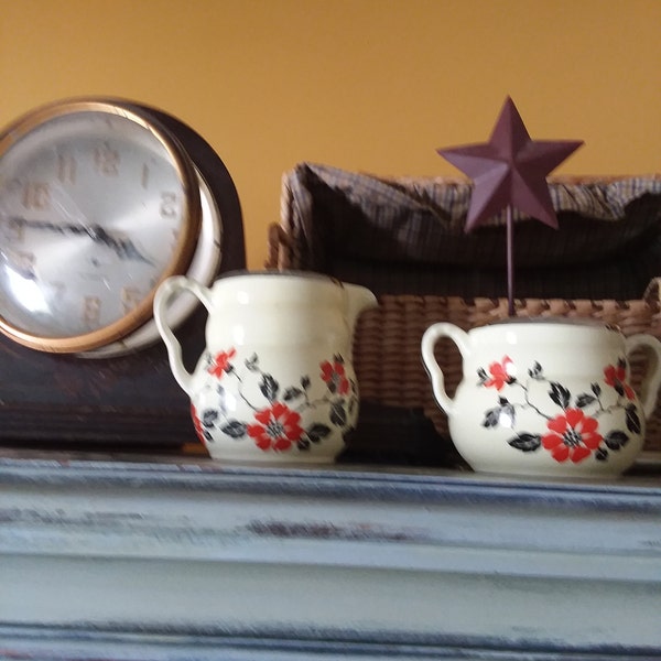 Vintage Superior Hall Quality Dinnerware Red Poppy China Pattern Cake ...