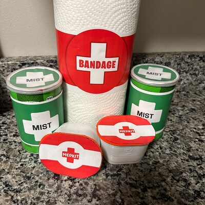 Gamer Med Kit 1.3 Oz Chip Printable Labels INSTANT DOWNLOAD 1.3 Oz / 37 ...