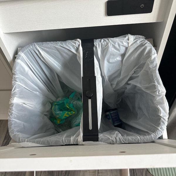 Trash Can Divider for Compost and Recycle Kitchen Waste Organizer ...
