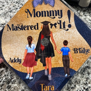 Custom Mommy Mastered It Graduation Cap Topper, Personalized Cap ...