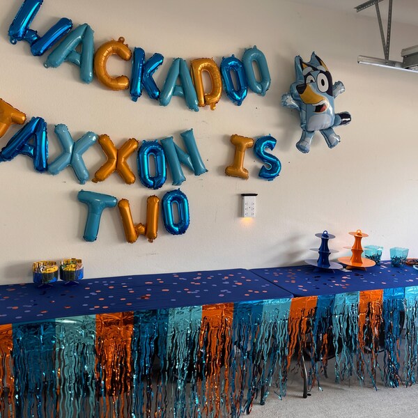 Wackadoo Custom Name is Two Bluey Balloon Banner Bluey Themed Birthday ...