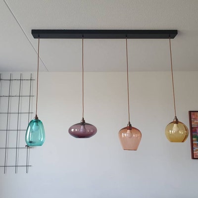 Colored Glass Pendant Lights. Kitchen Pendant Lighting. Lights Over ...