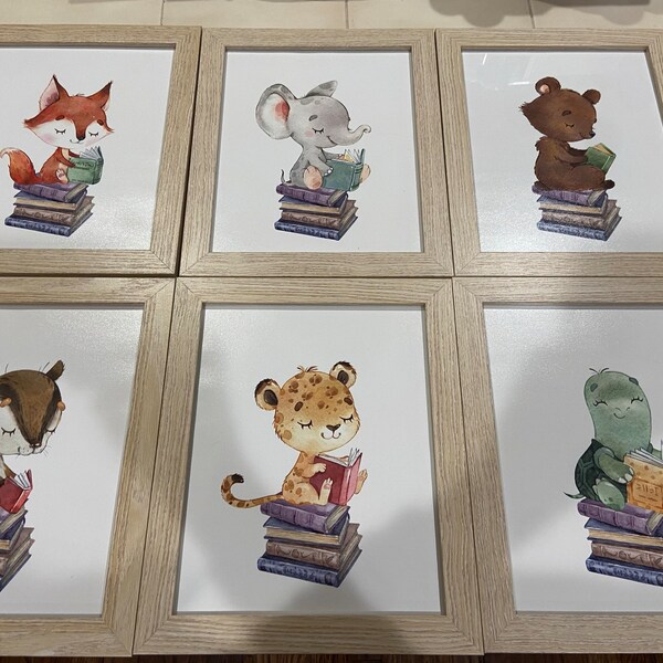 Safari Alphabet and Numbers Print, ABC Nursery Wall Decor, Neutral ...