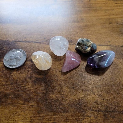 Money Attract Crystals Set, Money Attract, Crystals Set, Citrine, Green ...