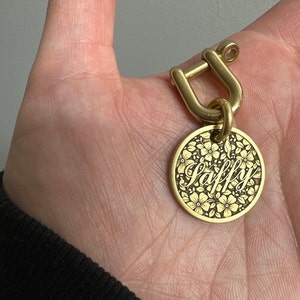 Brass Dog Tag, Personalized Brass Pet ID Tag, Custom Cat Tag, Unique ...