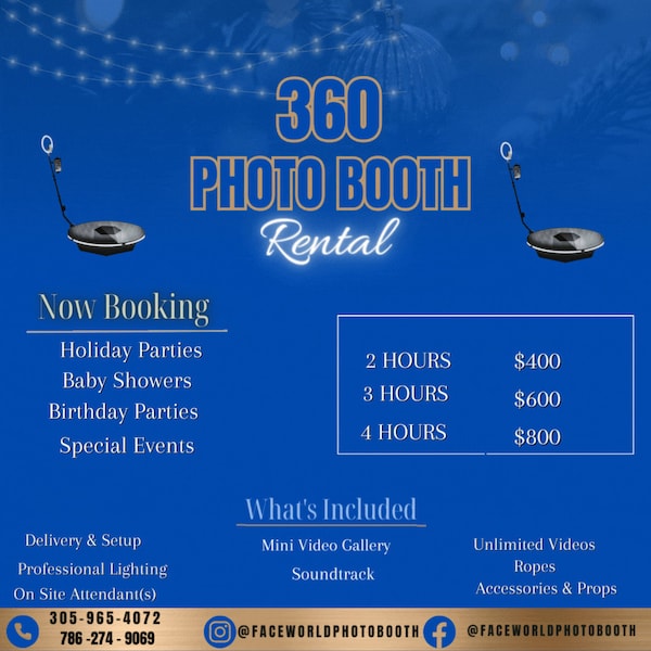 360 Photo Booth Rental Flyer Template: DIY Canva Design (digital ...