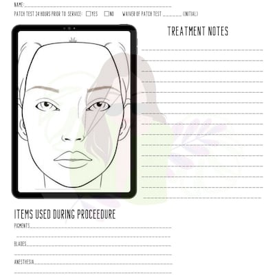 Salon Client Sign-in Sheet Template Editable Spa and Office - Etsy