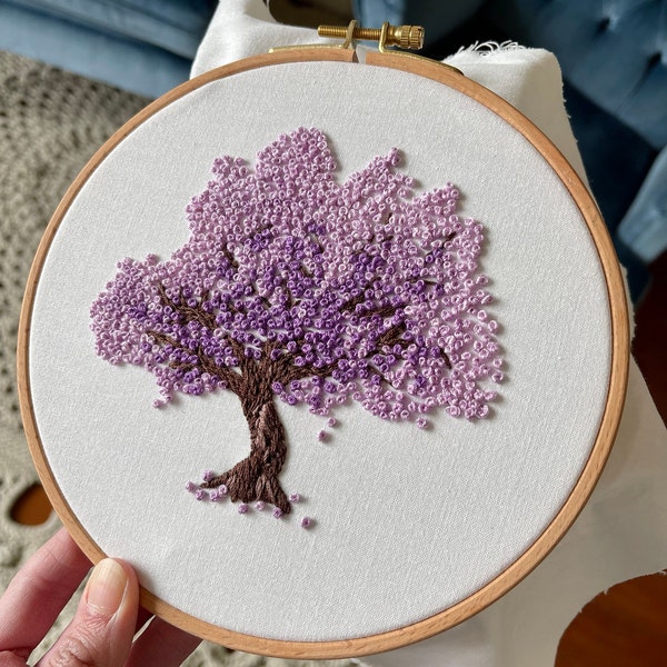 Cherry Blossom Embroidery Pattern PDF Tree Embroidery Pattern Tree ...