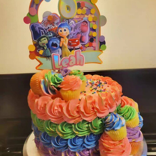 Inside Out 2 Cake Topper, Inside Out Cake Topper, Inside Out Party ...