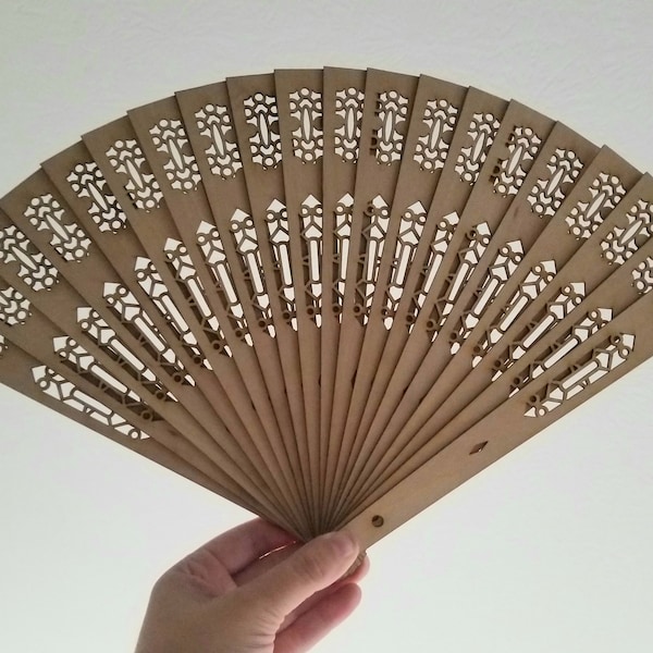 Laser Cut Plans Decorative Wooden Fan. Oriental Wooden Fan Wedding ...