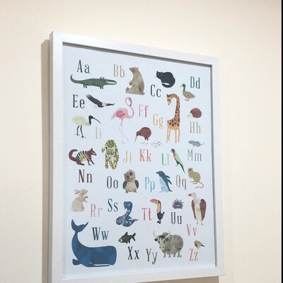 Alphabet Print, Alphabet Poster PRINTABLE, Alphabet Printable Nursery ...