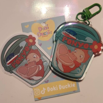 Bucket Ponyo Acrylic Keychain Studio Ghibli Ponyo - Etsy