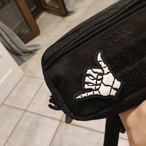 Shaka Hang Loose Gesture Hand Skeleton Bones Rubber Patch - Etsy