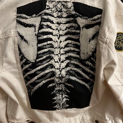 Ribcage Back Patch Ribcage Skeleton Patch Bones Patch - Etsy