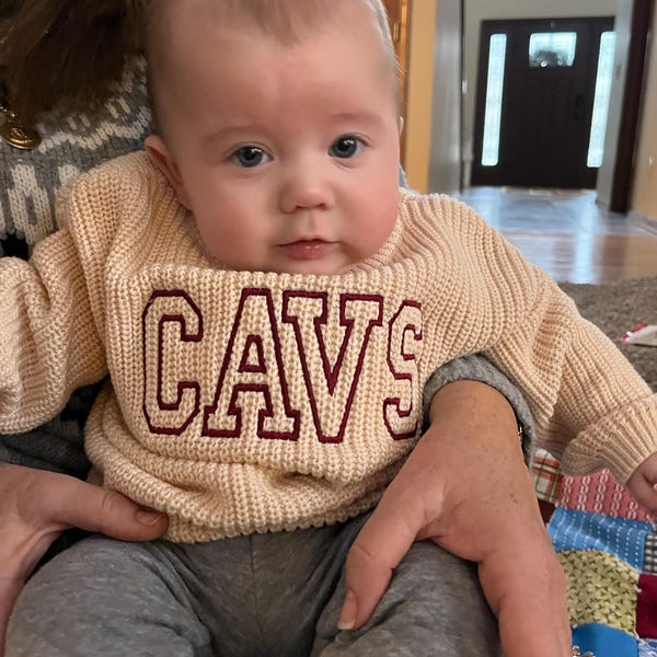 Baby Boys beary First Birthday Sweater Girls One Embroidered Sweater ...