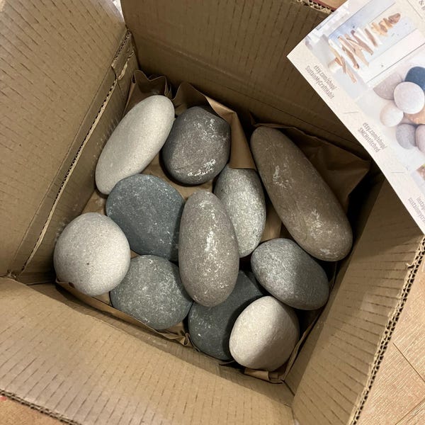 Extra Large Smooth Rocks (10), Beach Stones, Nature Crafts, Rocks for ...