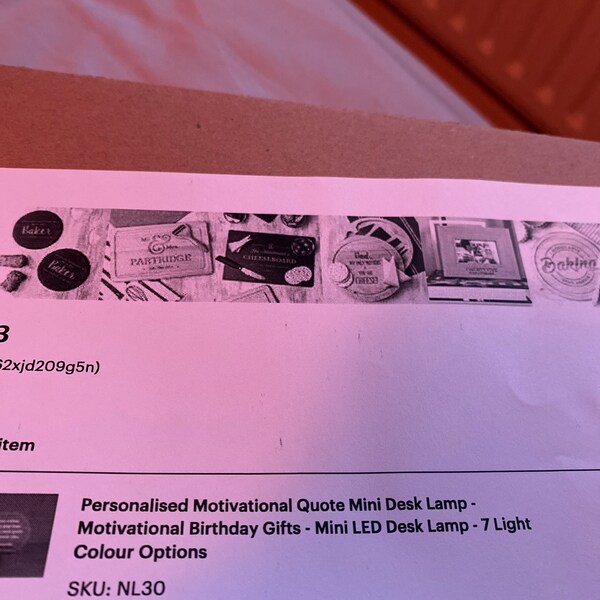 Personalised Motivational Quote Mini Desk Lamp - Motivational Birthday ...