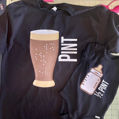 Father's Day Svg Pint Half Pint Set .svg .png Digital File for PERSONAL ...