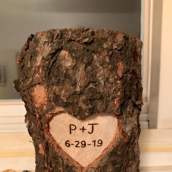 Rustic Woodsy Pine Log Pillar Candle 7" Tall for Tea Lights ...