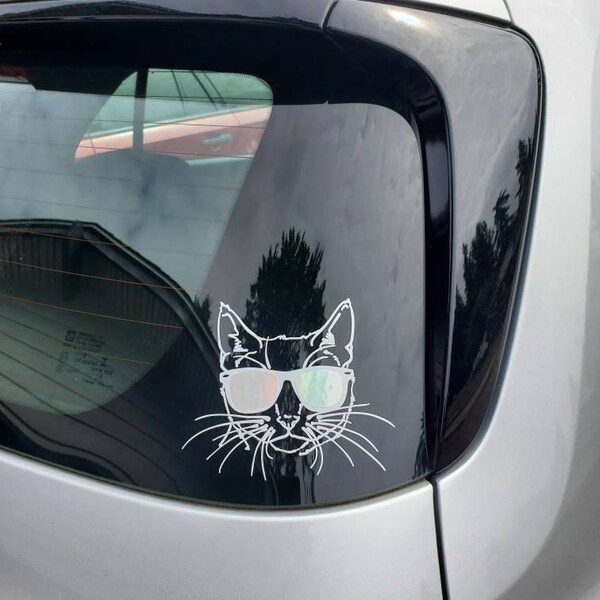 Cat Decal, Vinyl Decal, Car Decal, Bumper Sticker, 5" Decal - Etsy