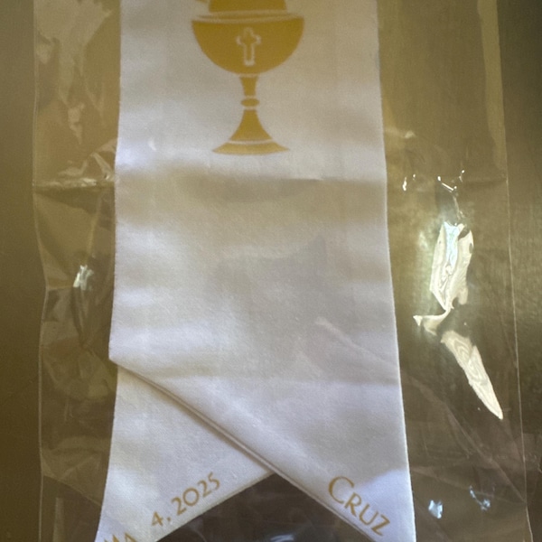 Personalized First Holy Communion Arm Band: Monogrammed Muslin Cotton ...