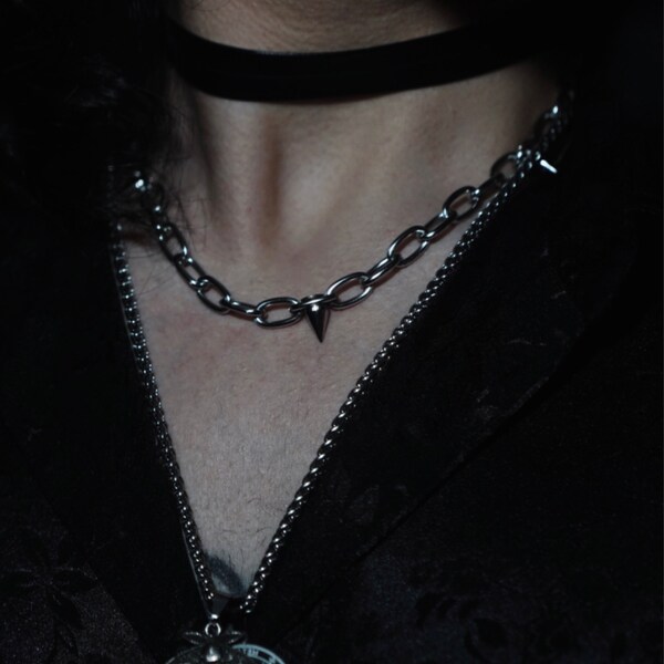 Break Free Spiked Chain Necklace - Etsy